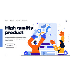 Faq website landing page design template Vector Image