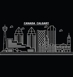 Calgary silhouette skyline canada - calgary Vector Image