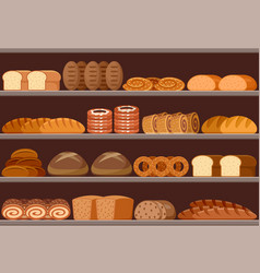 A bakery food stall Royalty Free Vector Image - VectorStock