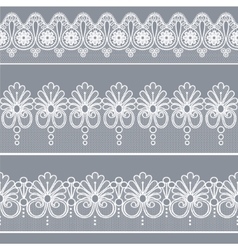White lace borders Royalty Free Vector Image - VectorStock