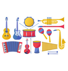 Music instruments collection 1 Royalty Free Vector Image
