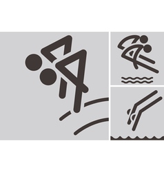 Diving icon Royalty Free Vector Image - VectorStock