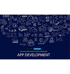 App development infographic concept background Vector Image