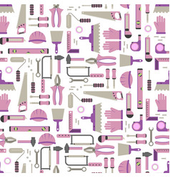 Construction tools seamless pattern work Vector Image