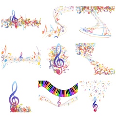 Music notes border frame Royalty Free Vector Image