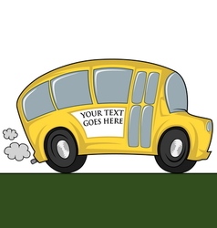 Cartoon yellow school bus Royalty Free Vector Image