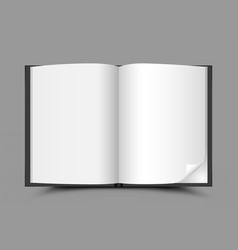 Open book template transparent background Vector Image