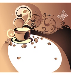 Decorative coffee cup Royalty Free Vector Image