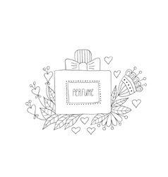 Perfume bottle with flower patterns Royalty Free Vector