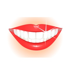 Beautiful Mouth Smile And Teeth Royalty Free Vector Image