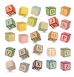 Alphabet written with puzzle Royalty Free Vector Image