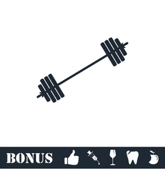 Free flex gear crossbar icon flat Royalty Free Vector Image