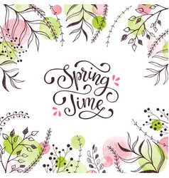 Spring time wording Royalty Free Vector Image - VectorStock