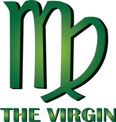 Virgo zodiac sign virgin Royalty Free Vector Image