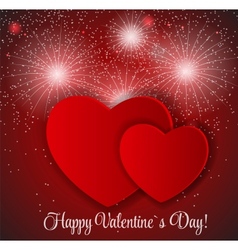 Happy valentines day card with heart music notes Vector Image