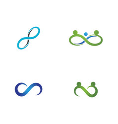 Letter l infinity logo design Royalty Free Vector Image