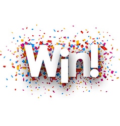 Win sign Royalty Free Vector Image - VectorStock