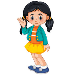 A brunette girl student character Royalty Free Vector Image