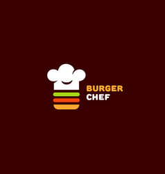 Burger chef logo Royalty Free Vector Image - VectorStock