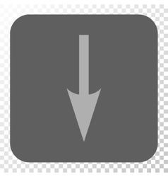 Sharp arrow down rounded square button Royalty Free Vector
