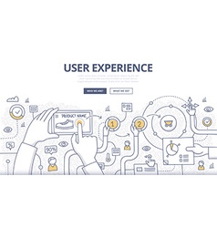 Handdrawn emoticons user experience feedback Vector Image