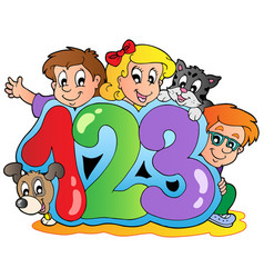 Cartoon numbers theme image 1 Royalty Free Vector Image
