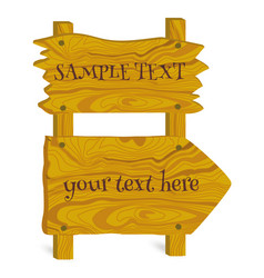 Tree trunk wooden signboard Royalty Free Vector Image