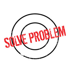 Solve problem rubber stamp Royalty Free Vector Image