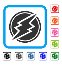 Electroneum framed icon Royalty Free Vector Image