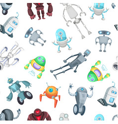 Cartoon strong robot and colorful Royalty Free Vector Image