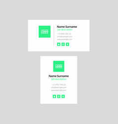 Corporate email signature design green colorful Vector Image