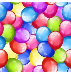 Seamless pattern with colorful watercolor balloons