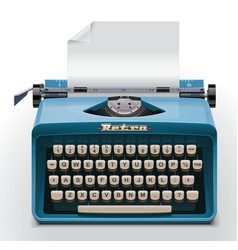 Hand-drawn vintage typewriter writing machine Vector Image