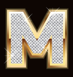 B letter pink bling girly Royalty Free Vector Image