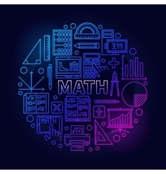 Math linear colorful symbol Royalty Free Vector Image
