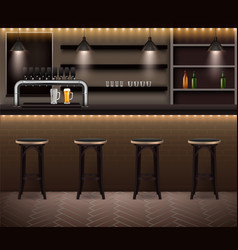 Pub interior realistic Royalty Free Vector Image
