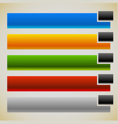 Two part banners buttons with intersecting Vector Image