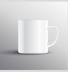 Realistic white cup isolated on transparent Vector Image