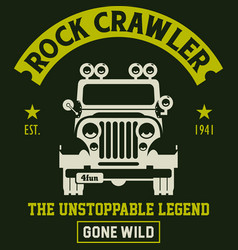 Rock crawler Royalty Free Vector Image - VectorStock