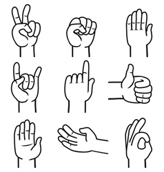 Hands doodles expression gestures human hands Vector Image