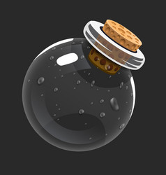 Empty bottle game icon of magic elixir interface Vector Image