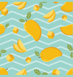Seamless background pattern yellow mango Vector Image