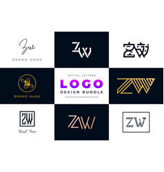 Initial letters rb monogram logo design bundle Vector Image