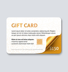 Gift voucher certificate design with gold glitter Vector Image