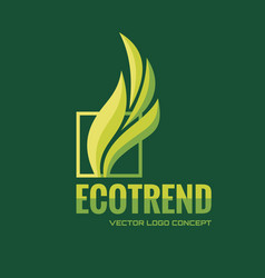 Ecotrend - logo template concept Royalty Free Vector Image