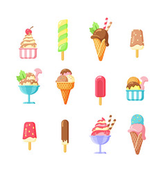 Ice cream summer tasty snack cartoon Royalty Free Vector
