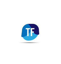 Initial letter tf logo template design Royalty Free Vector