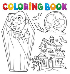 Coloring book halloween character 7 Royalty Free Vector