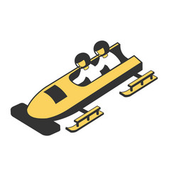Bobsleigh competition Royalty Free Vector Image