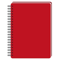 Red notebook Royalty Free Vector Image - VectorStock